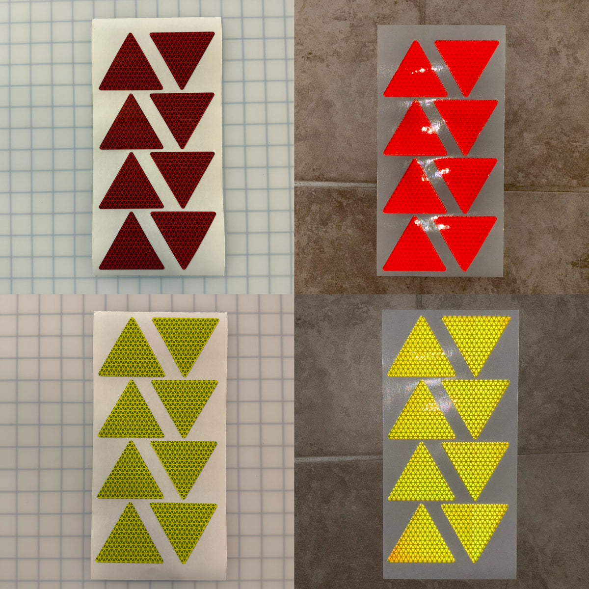 8 Reflective 3" x 2.65" V98 Prismatic Triangles – Reflective Pro