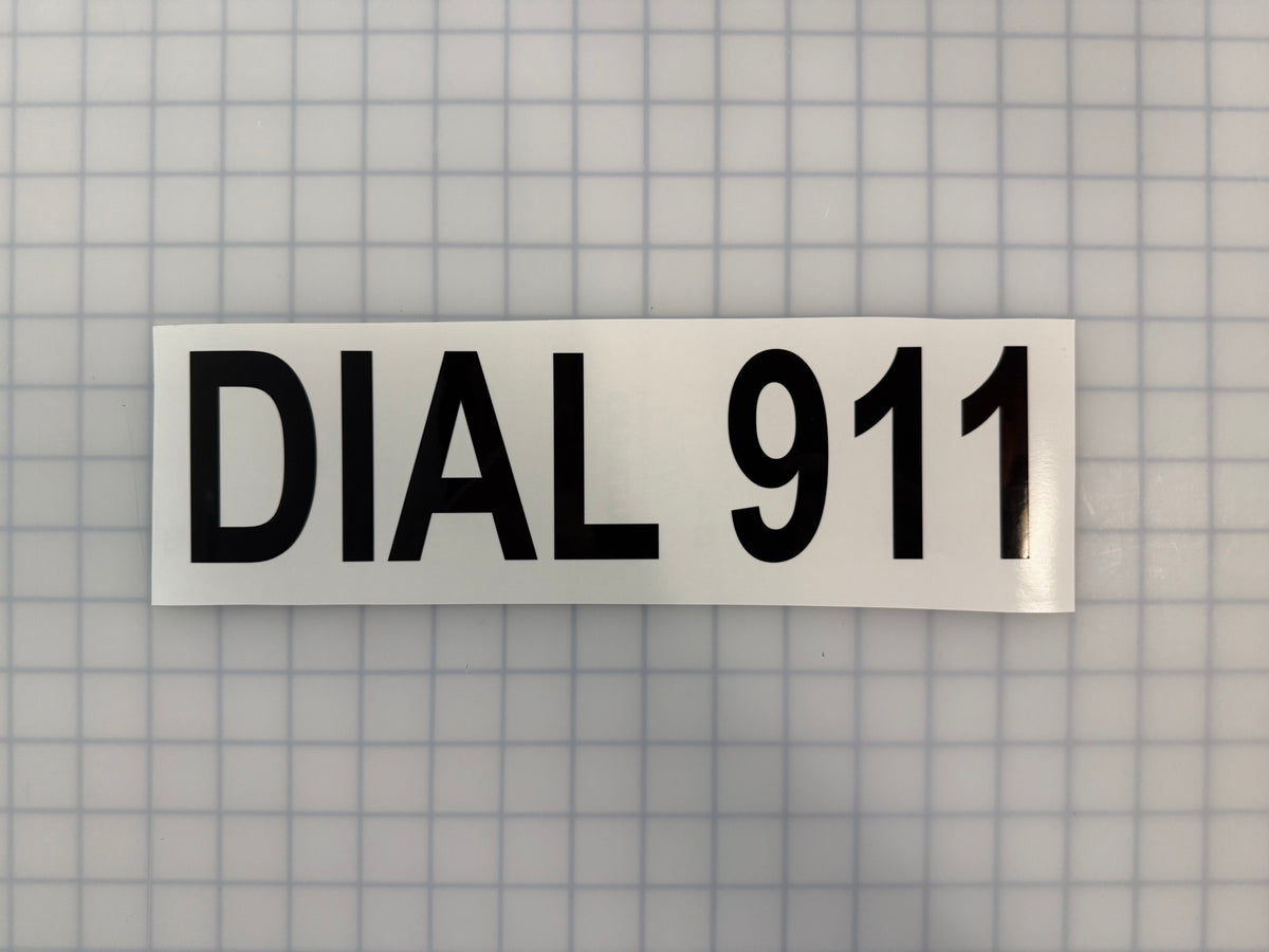 "DIAL 911" 3"x12" Reflective Decal Bold – Reflective Pro