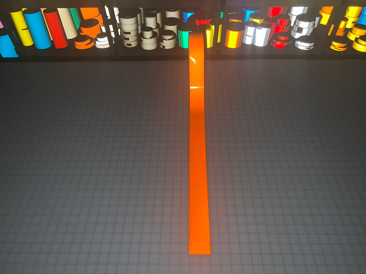 2" Inch Orange Reflective Tape Super Engineer Grade Nikkalite SEG 1500 ...