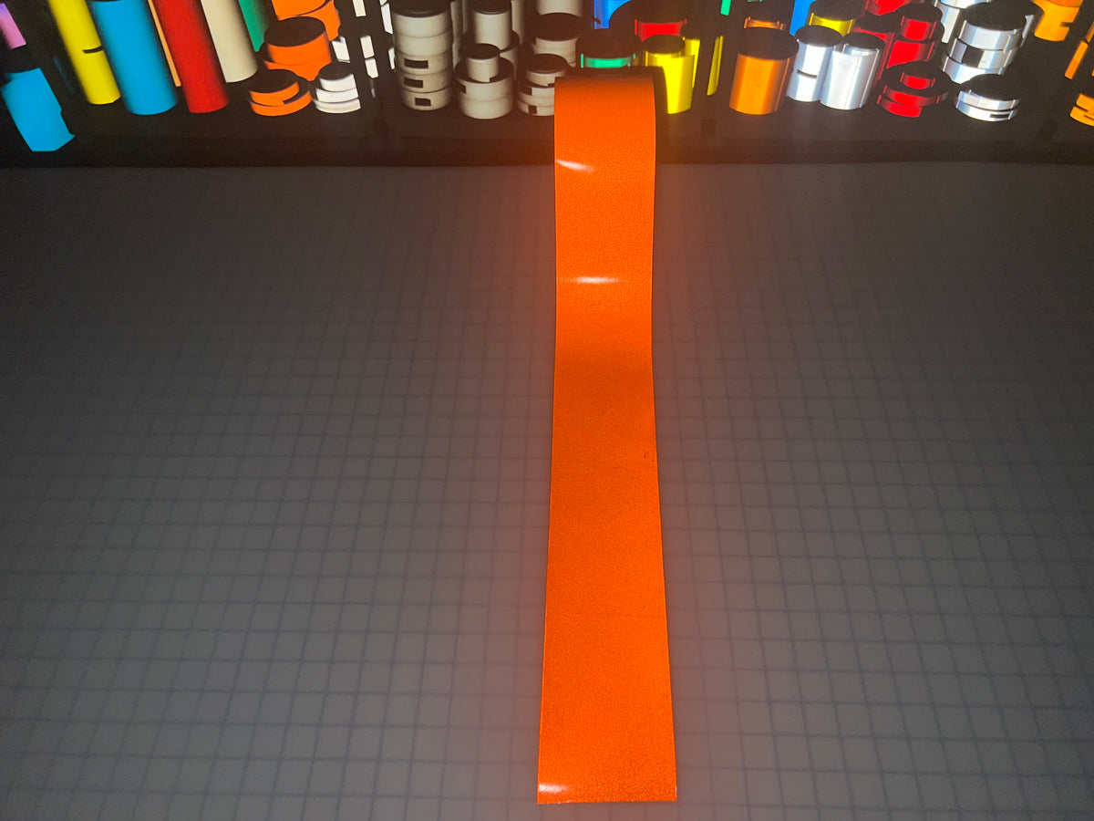 4" Inch Orange Reflective Tape Super Engineer Grade Nikkalite SEG 1500 ...