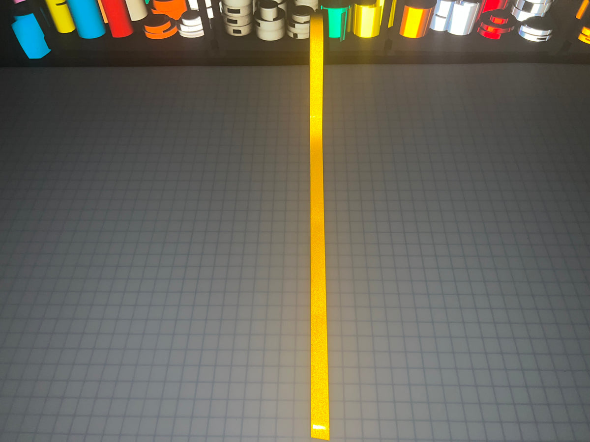 1" Inch Yellow Reflective Tape Super Engineer Grade Nikkalite SEG 1500 ...