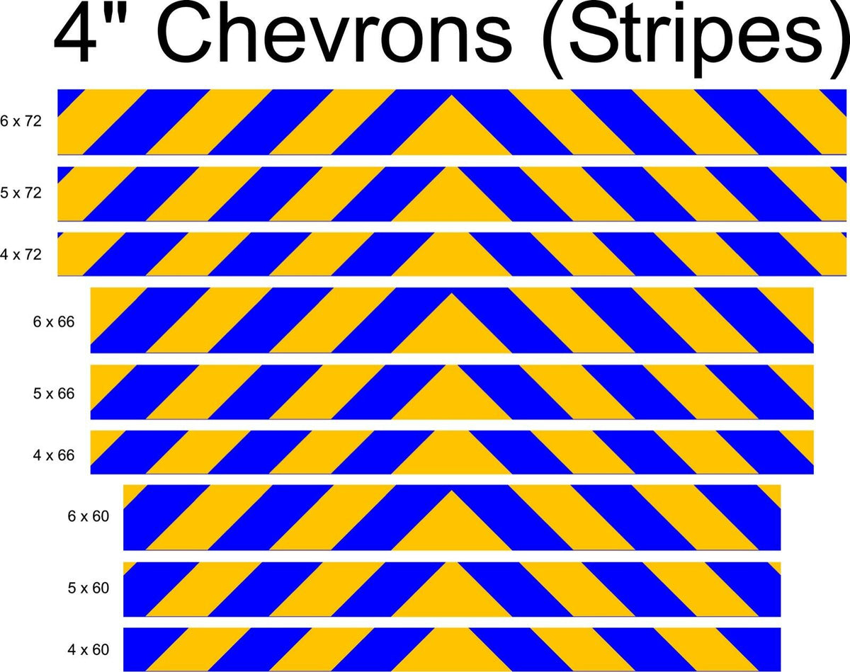 Blue & Gold Reflective Chevron Panel (Multiple Sizes) – Reflective Pro